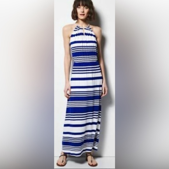 Milly | Dresses | Milly For Designation Sz M Blue White Striped Halter ...